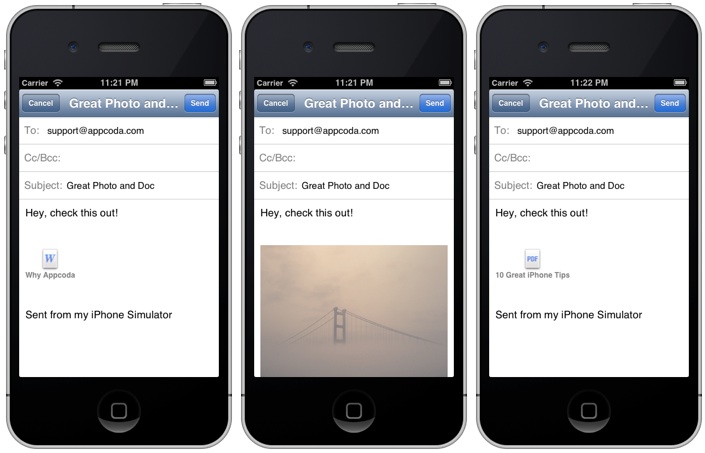 iOS Programming 101: How To Create Email with Attachment