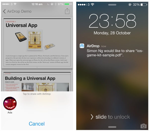 Adding AirDrop File Sharing Feature to Your iOS Apps