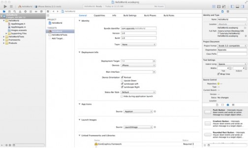 Creating Hello World App Using Xcode 5 and Interface Builder
