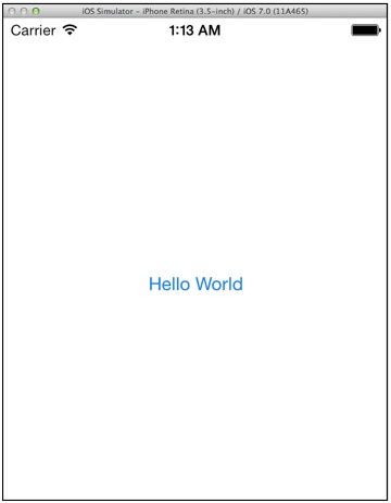 Creating Hello World App Using Xcode 5 and Interface Builder