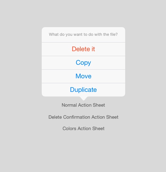 Introduction to UIActionSheet and UIPopoverController