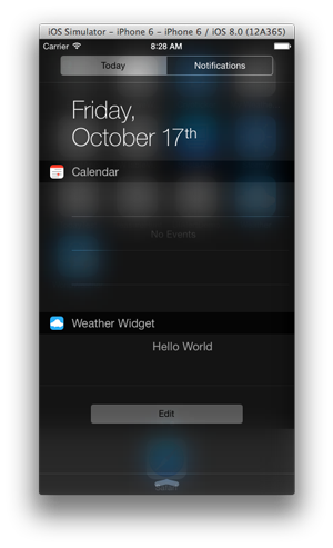 Introduction to iOS App Extension: Creating a Today Widget