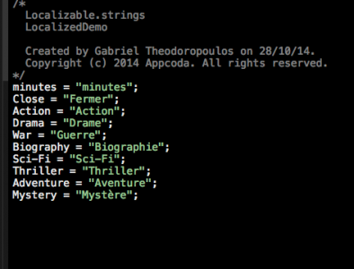 Working with Localization in iOS and Xcode