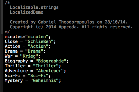 Working with Localization in iOS and Xcode