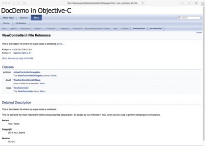 Documenting Your Objective-C and Swift Code in Xcode with HeaderDoc and Doxygen