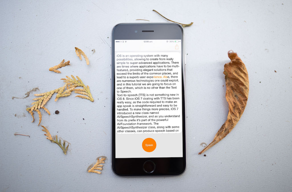 Building a Text to Speech App Using AVSpeechSynthesizer