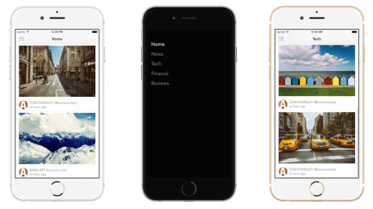 Creating a Slide Down Menu Using View Controller Transition