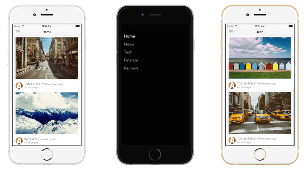 Creating A Slide Down Menu Using View Controller Transition