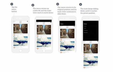 Creating a Slide Down Menu Using View Controller Transition