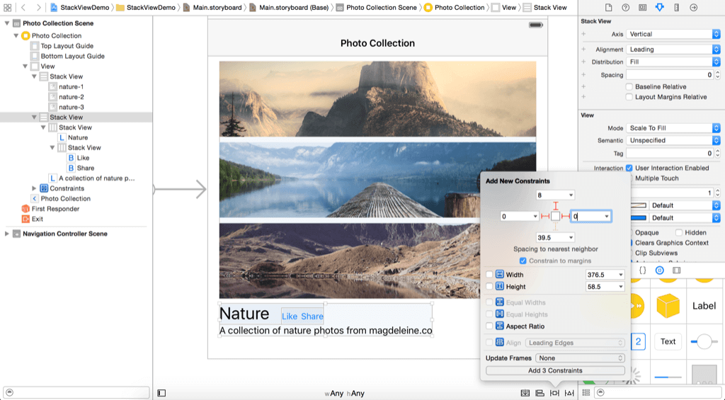 An Introduction to Stack Views in iOS 9 and Xcode 7
