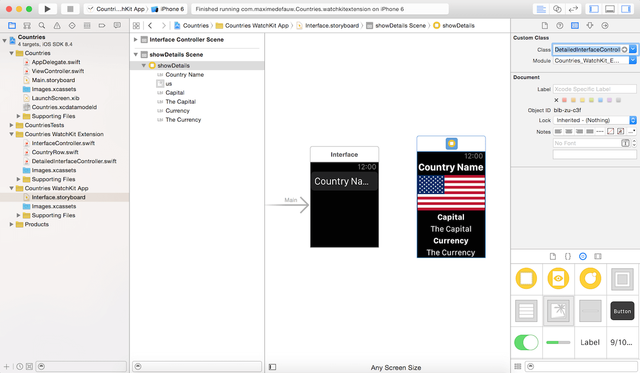 Creating a Selectable Table App Using WatchKit