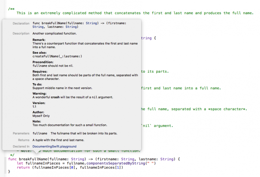 Documenting Your Swift Code in Xcode Using Markdown
