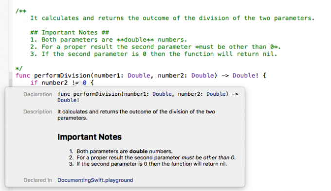 Documenting Your Swift Code in Xcode Using Markdown