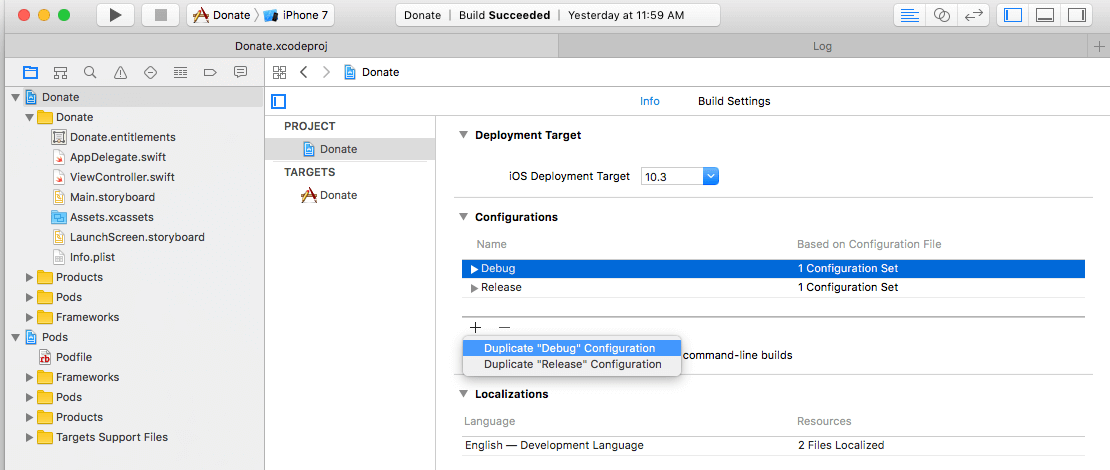 Using Xcode Configuration (.xcconfig) to Manage Different Build Settings