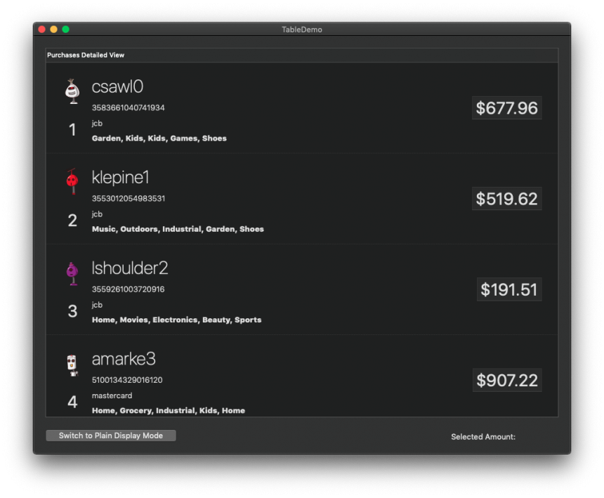 macOS Programming: Working with Table Views