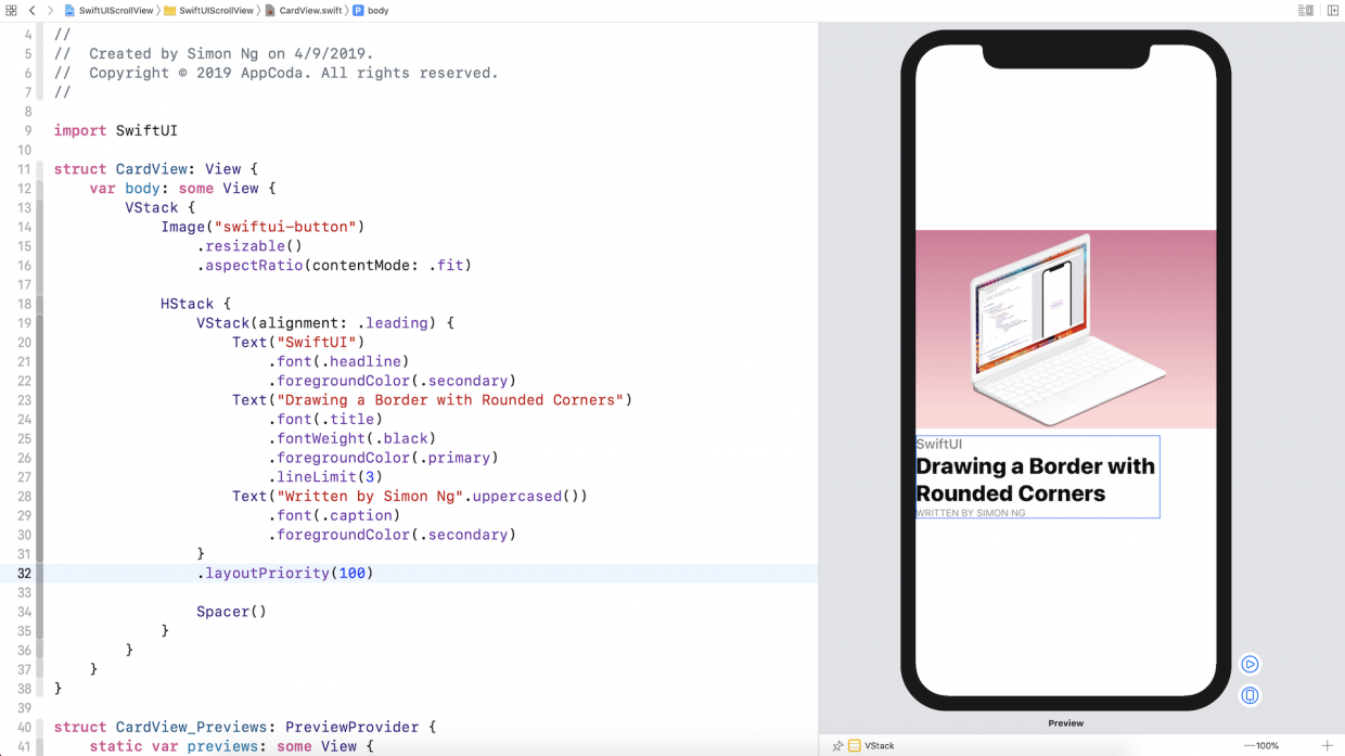 Swiftui Tip How To Create A Card View With Stacks
