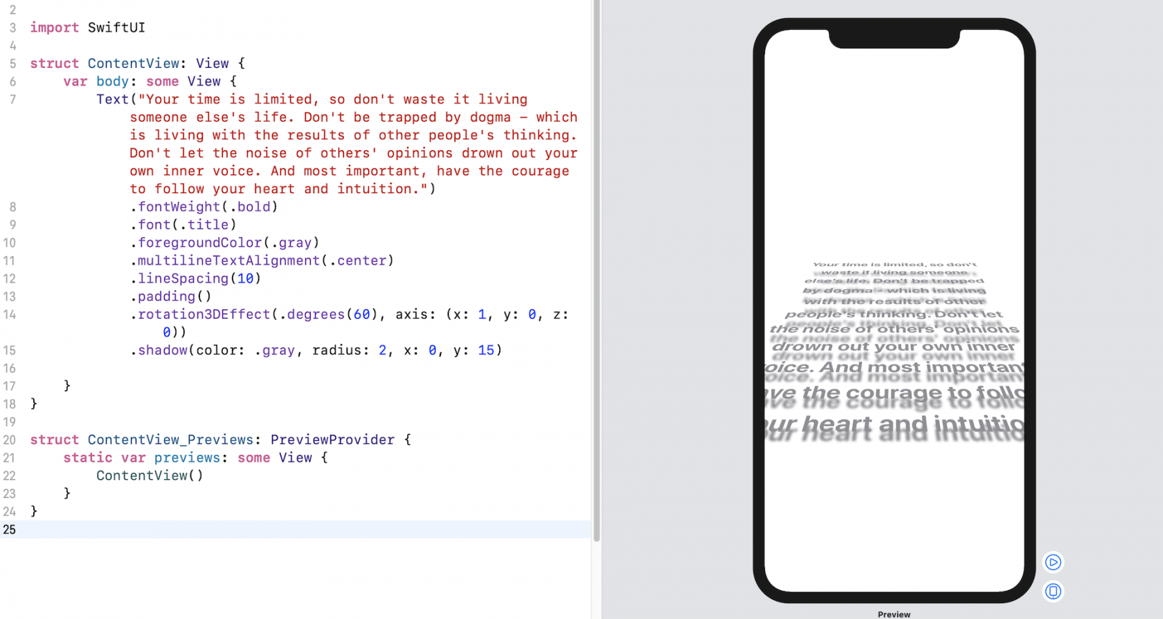 How to Create Star Wars Animated Text Using SwiftUI