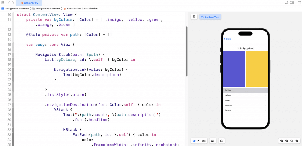 Working with the new NavigationStack in SwiftUI