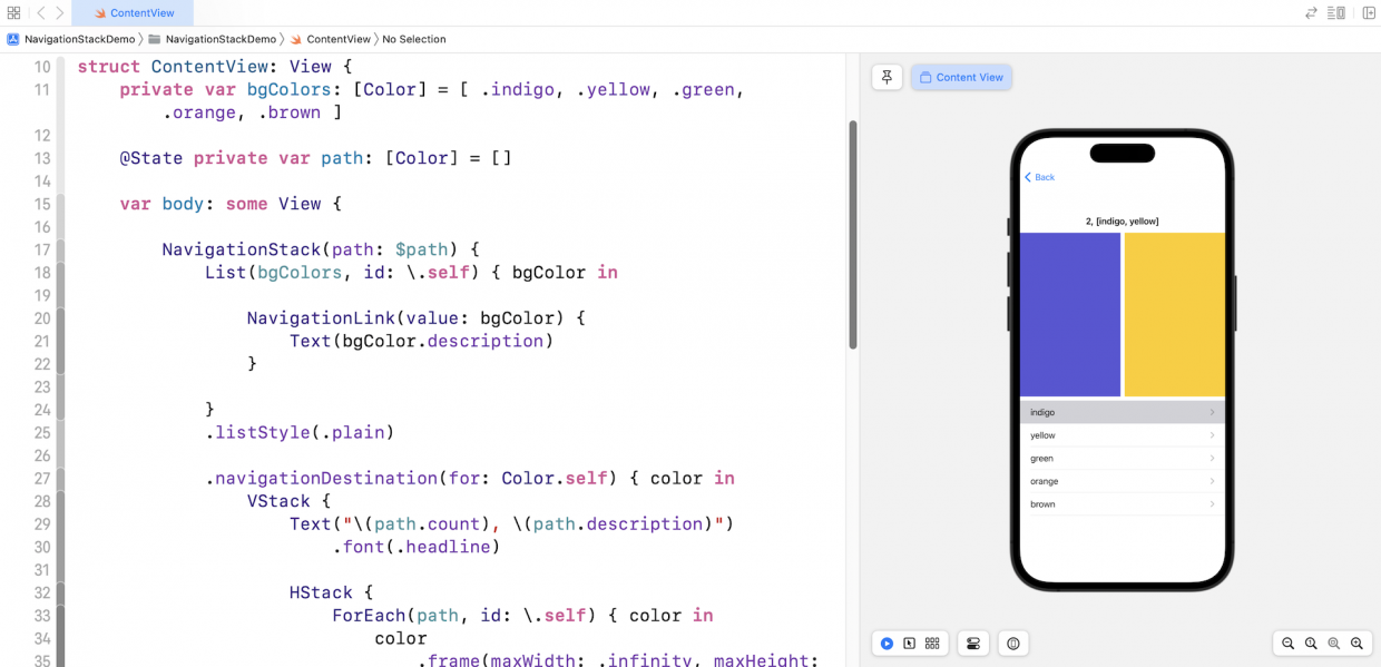 Working with the new NavigationStack in SwiftUI