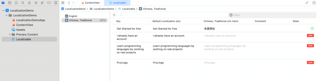 Working with String Catalogs for App Localization in iOS 17