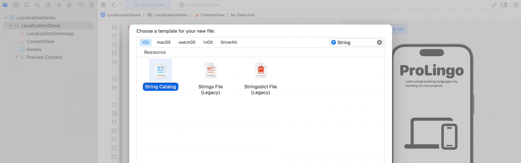 Working with String Catalogs for App Localization in iOS 17